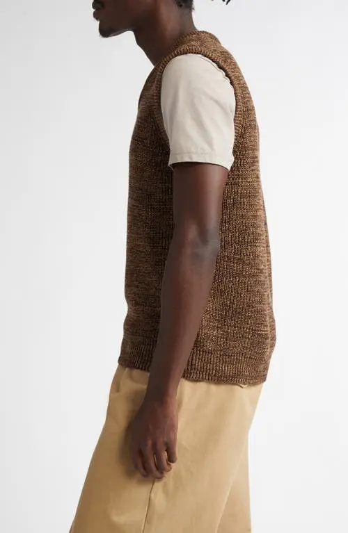 Noah Twisted Yarn Sweater Vest In Tan/ Brown - 60% Off | Editorialist